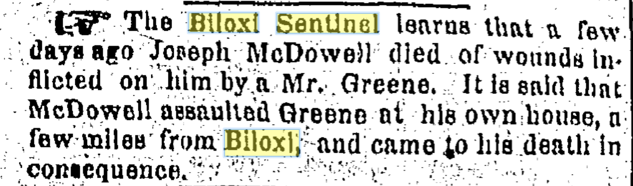 Murders | Biloxi Historical Society